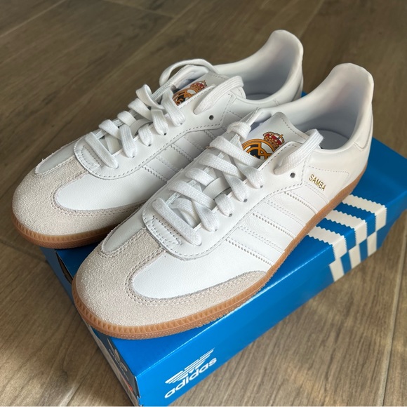adidas | Shoes | Adidas Real Madrid X Samba Team White Gum | Poshmark